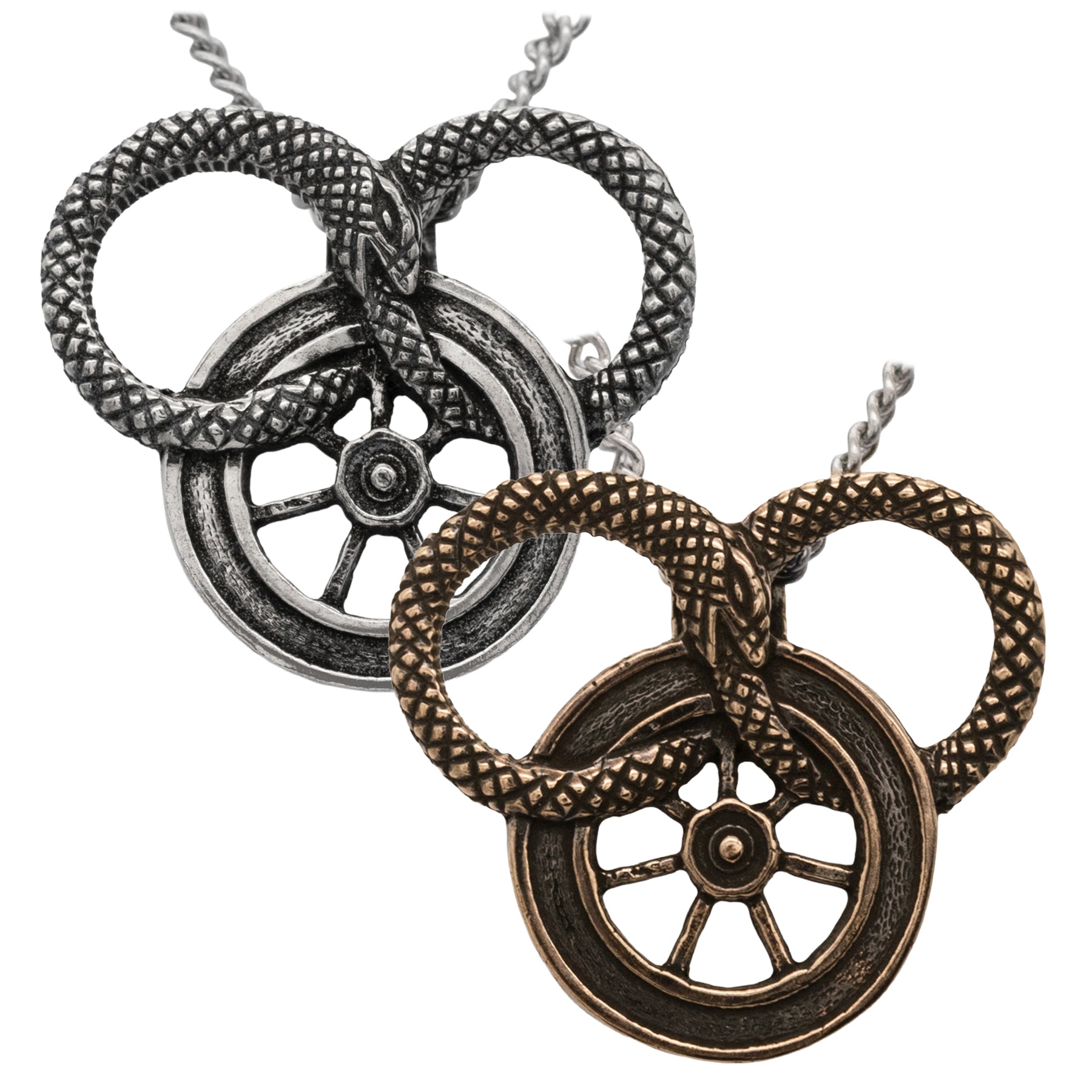 [Official] Snake and Wheel Lapel Necklace – Dragonmount